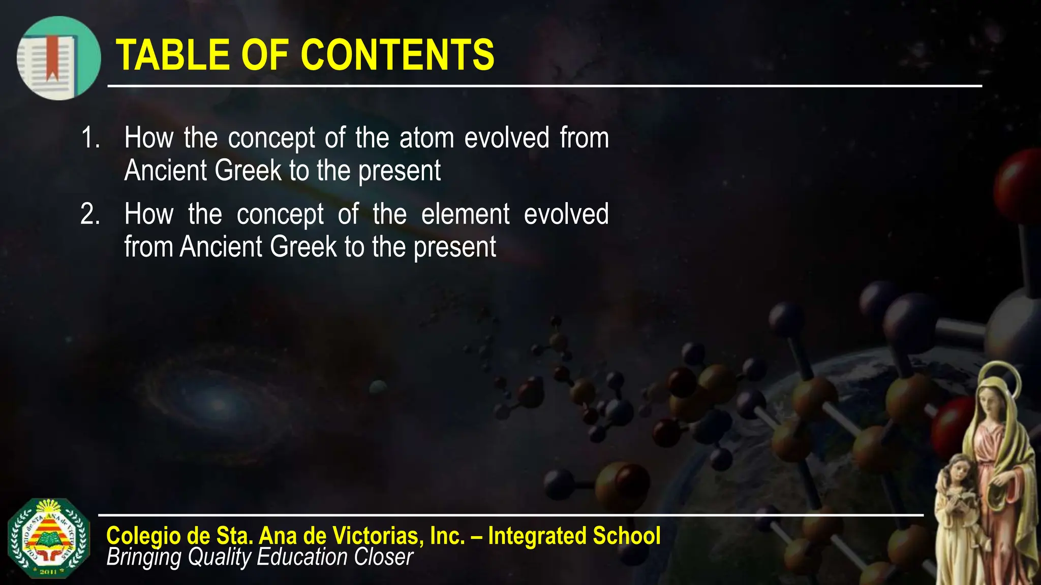 ATOMS AND ELEMENTS - PHYSICAL SCIENCE (PPT) | PPTX