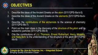 ATOMS AND ELEMENTS - PHYSICAL SCIENCE (PPT) | PPTX