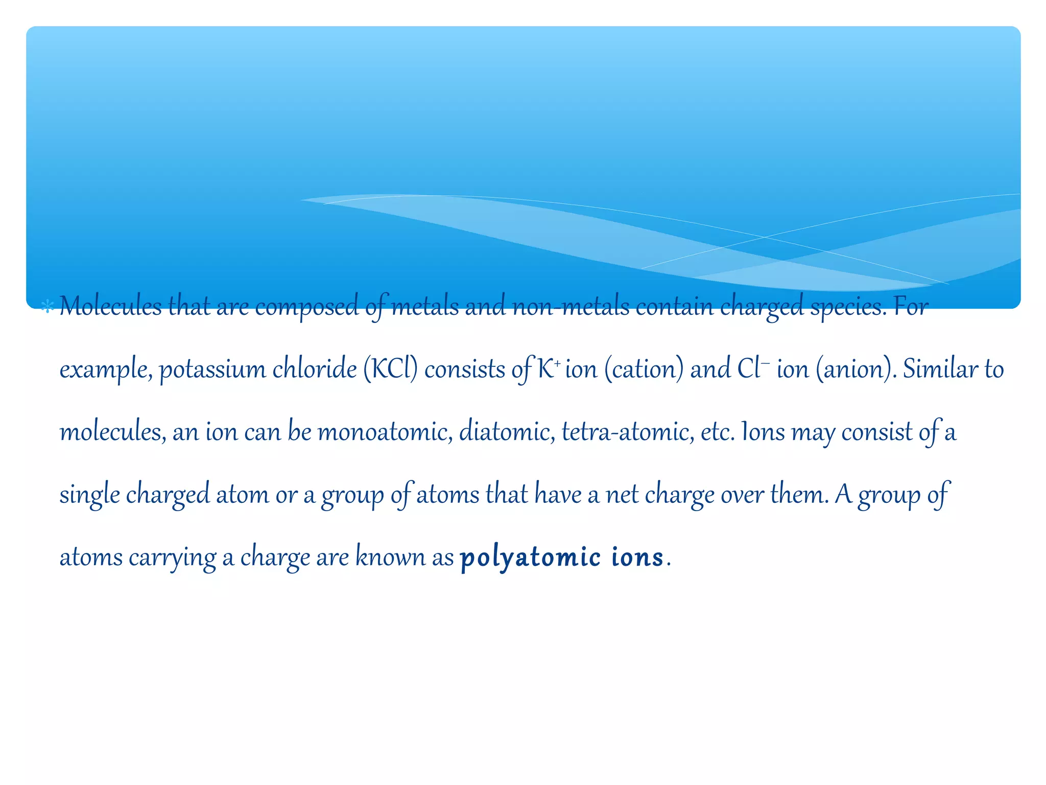 Atoms and molecules | PPT