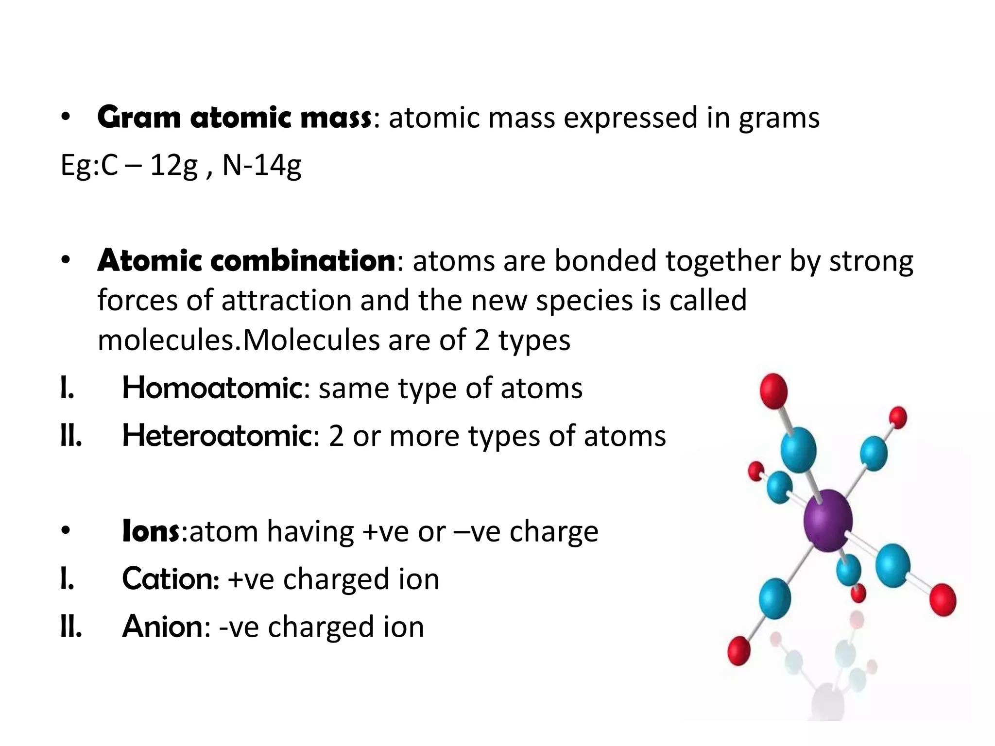Atoms and molecules | PPTX