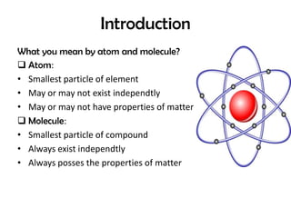Atoms and molecules | PPTX