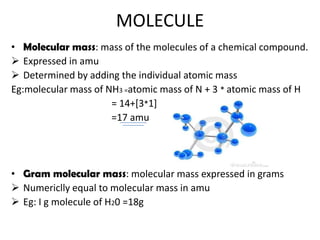 Atoms and molecules | PPTX