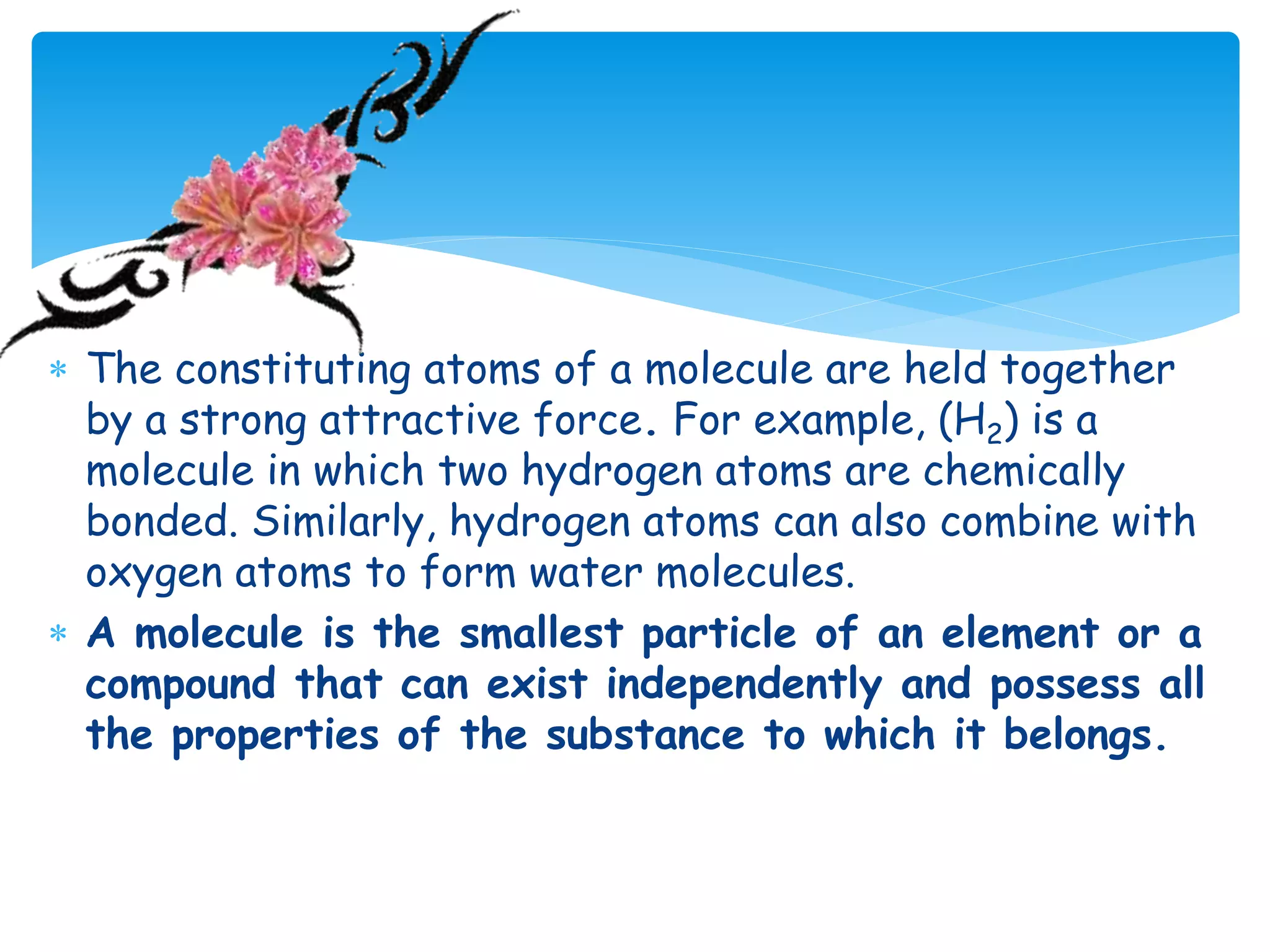 Atoms and molecules | PPSX