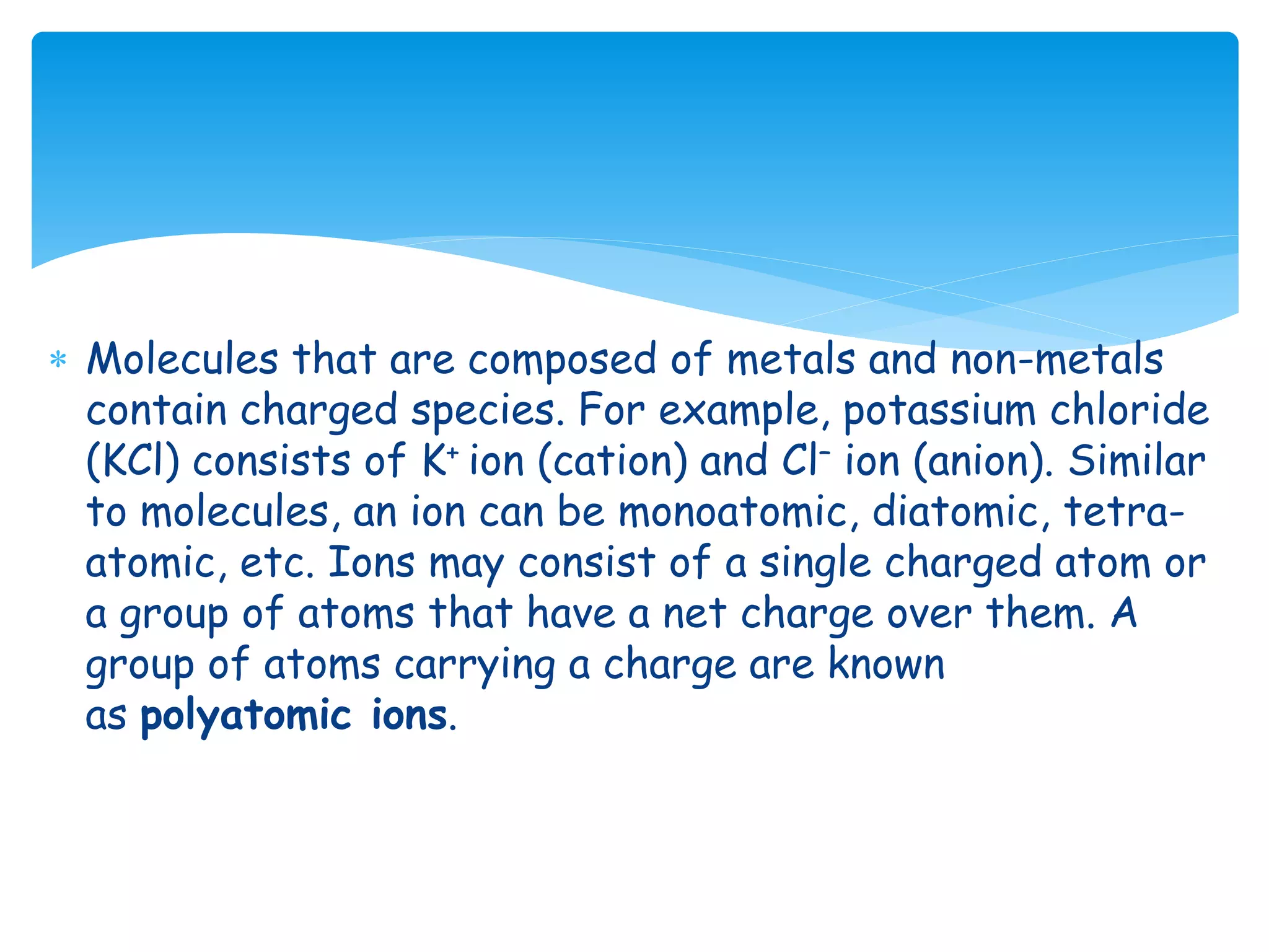 Atoms and molecules | PPSX