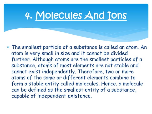 Atoms and molecules | PPSX
