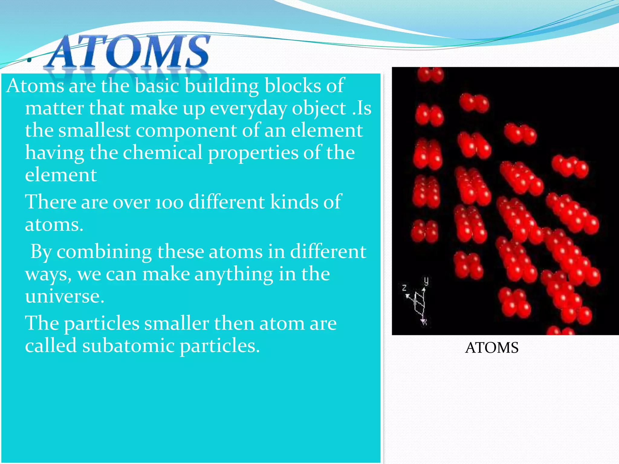 Atoms and molecules | PPTX
