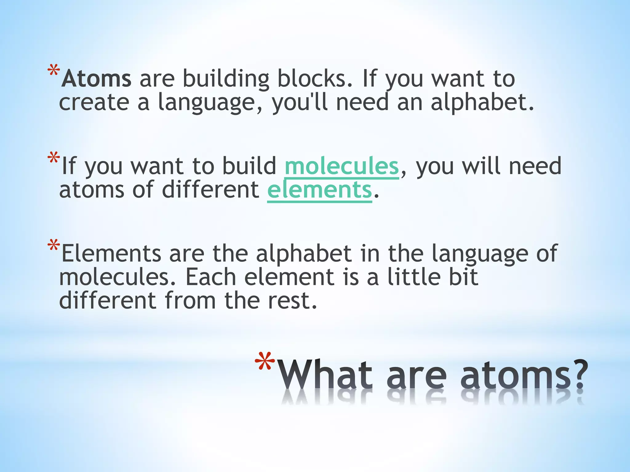 Atoms and molecules | PPTX