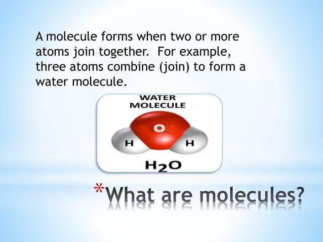 Atoms and molecules | PPT