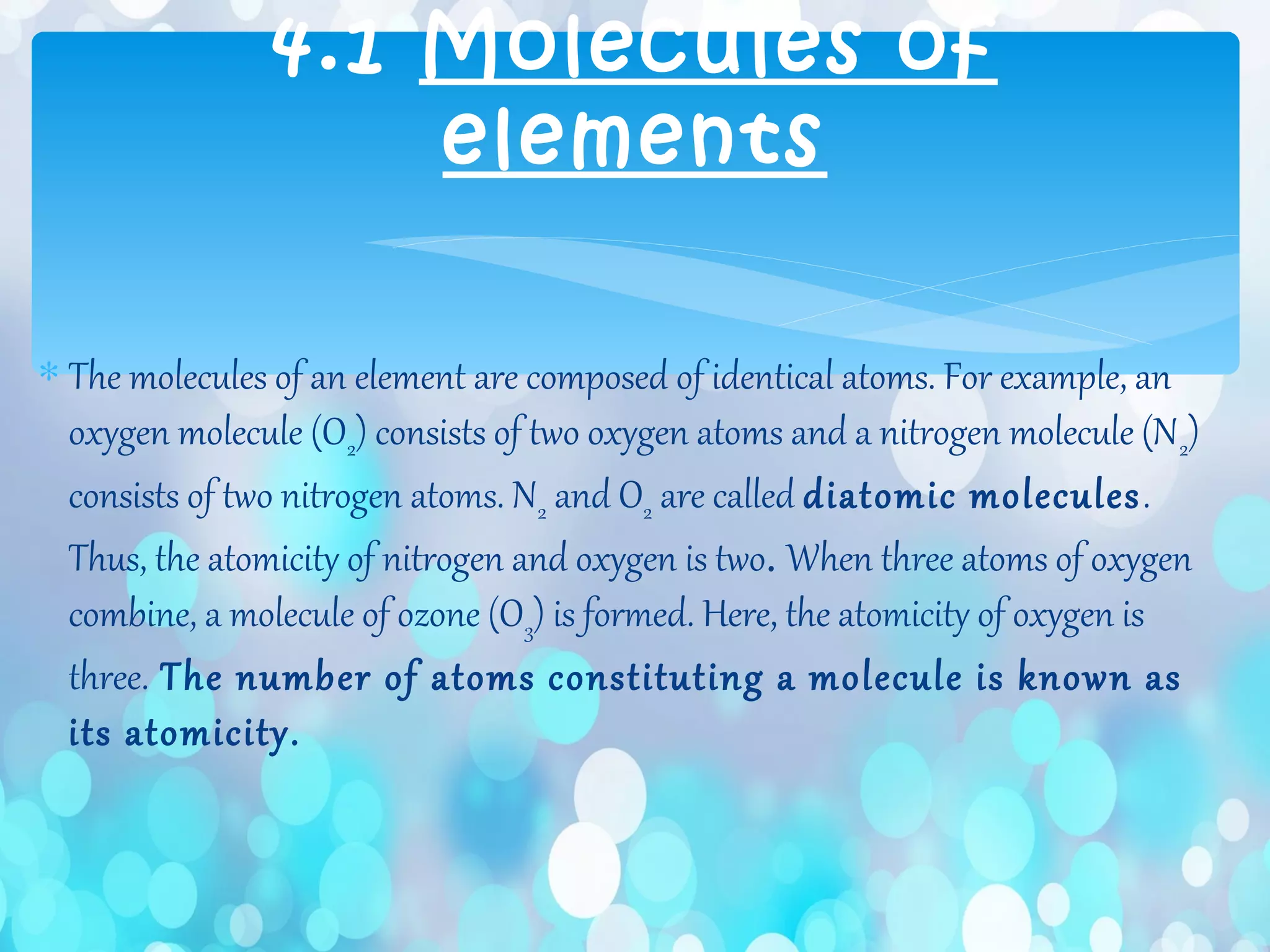 Atoms and molecules | ODP