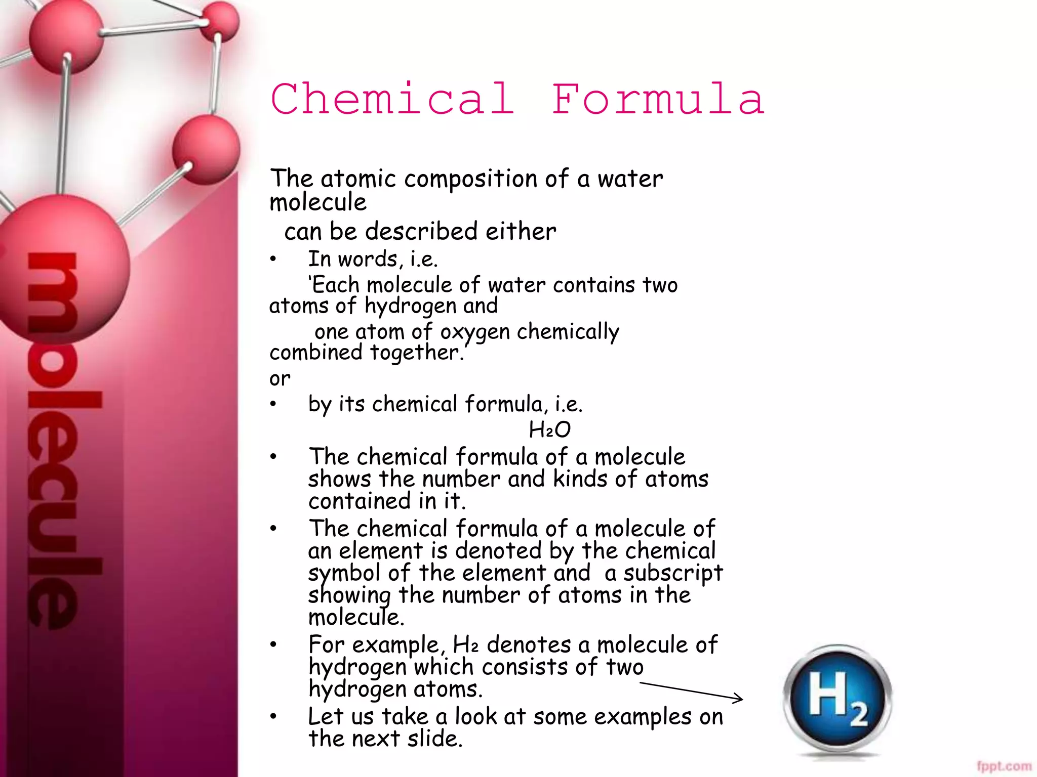 Atoms and Molecules - Grade 6 | PPTX