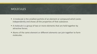Atoms and molecules | PPTX