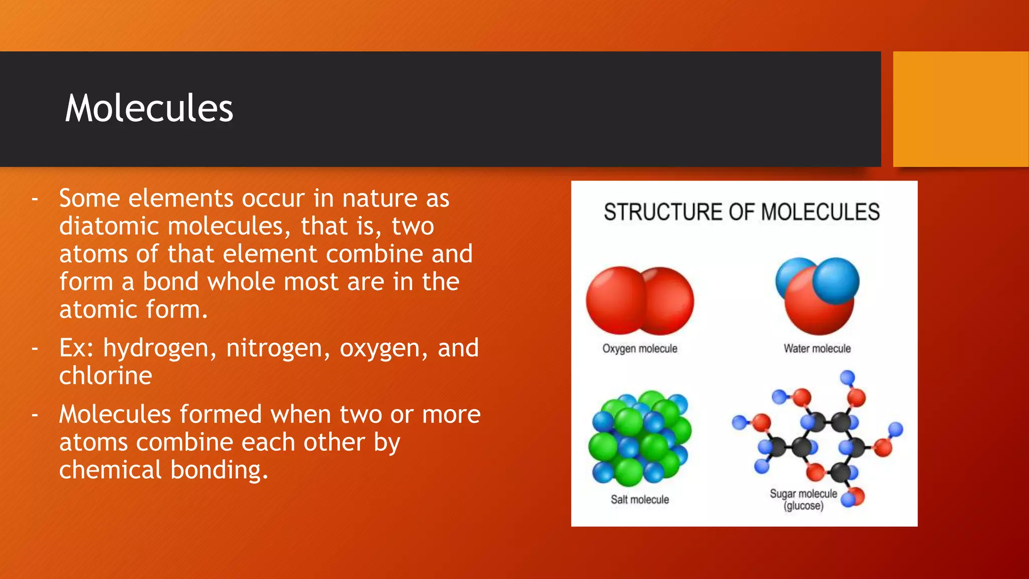 Atoms and molecules | PPT