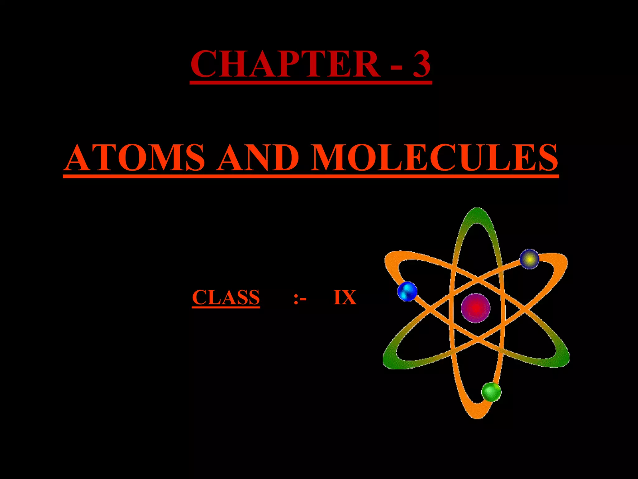 Atoms and molecules | PDF