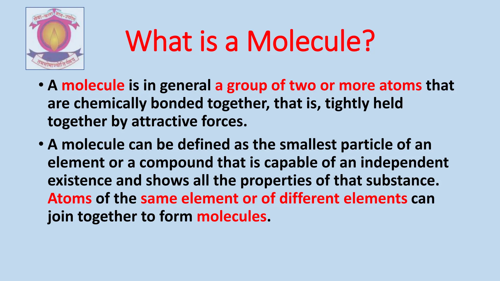 ATOMS AND MOLECULES.pptx................. | PPTX