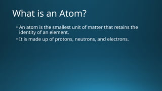 Atoms and Molecules PPT | PPTX
