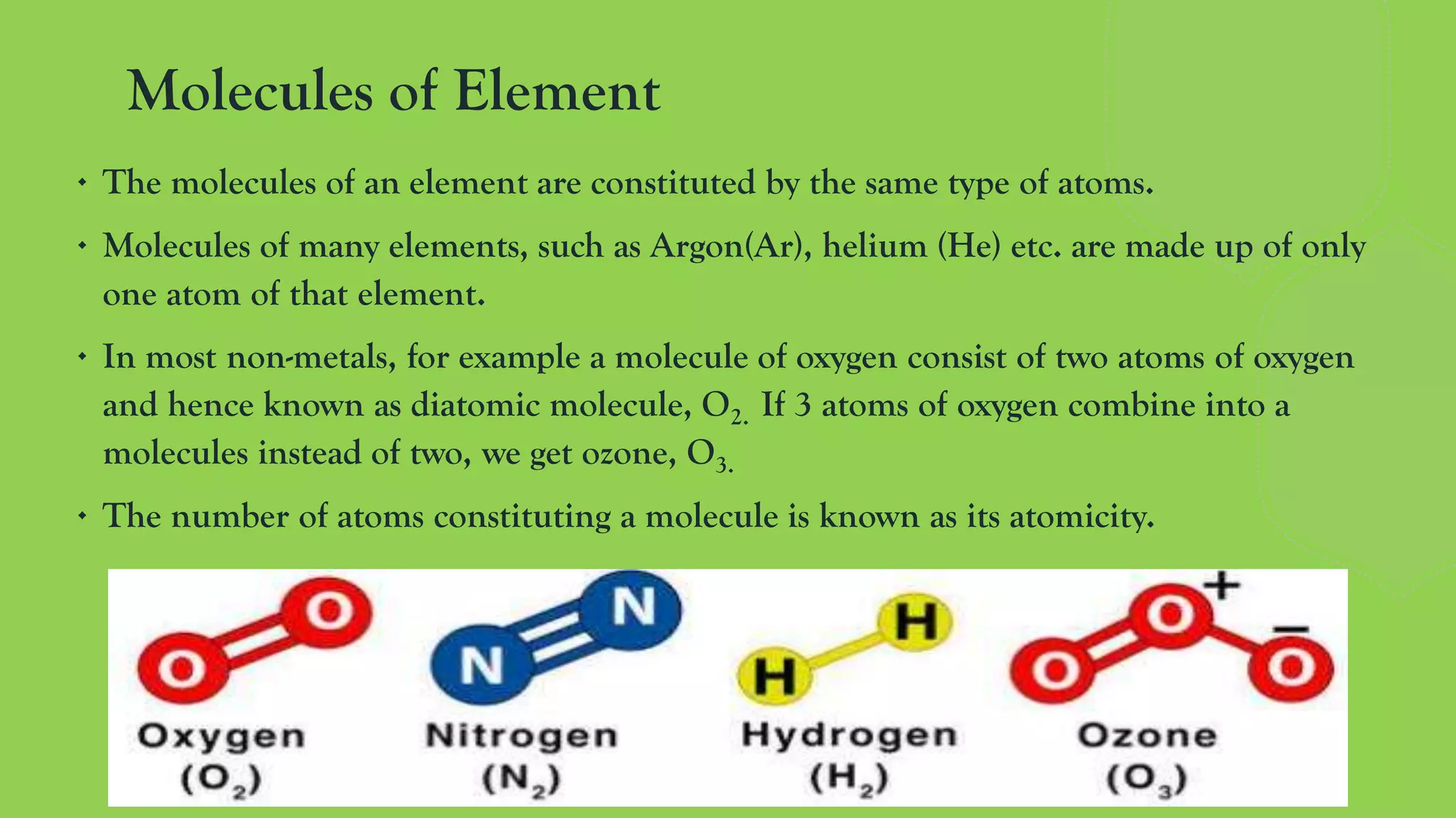 Atoms and molecules class 9 | PDF