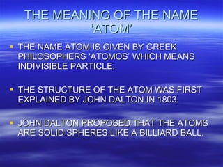 Atoms And The Nature | PPT