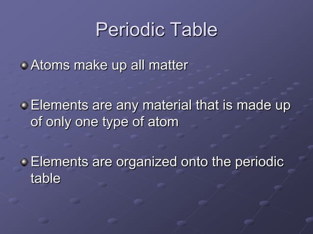 Atoms and the periodic table | PPT