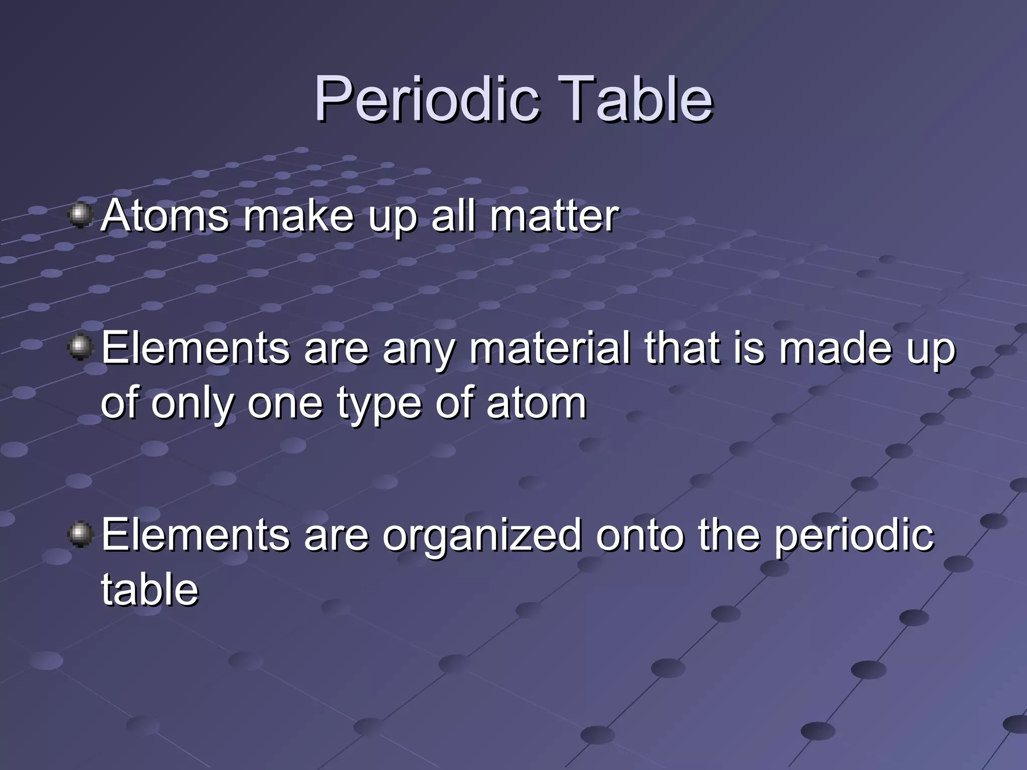 Atoms and the periodic table | PPT