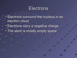 Atoms and the periodic table | PPT