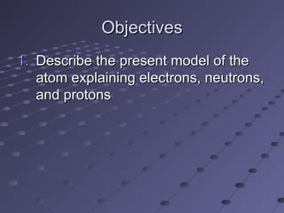 Atoms and the periodic table | PPT