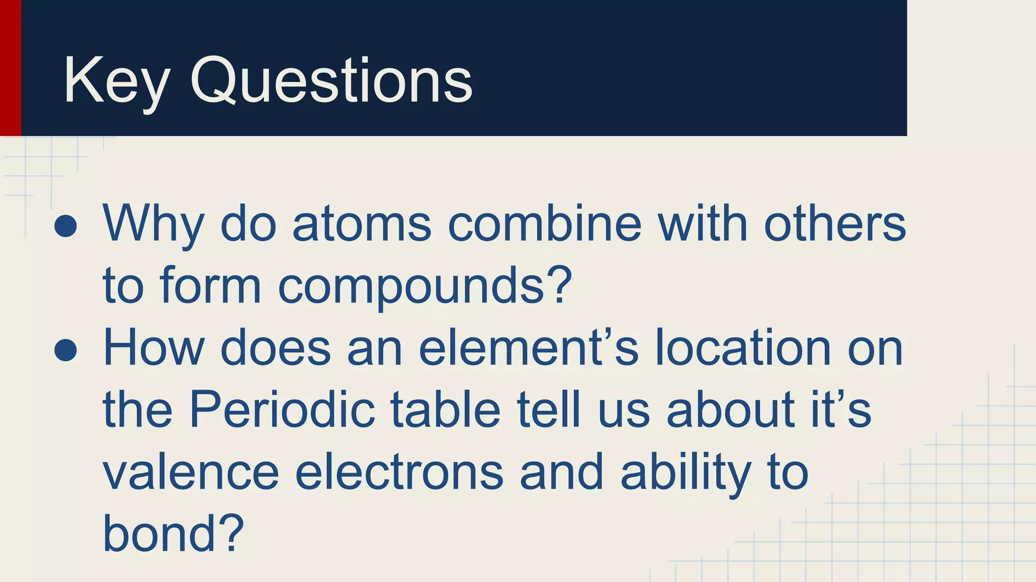 Atoms, bonding and the periodic table | PPT