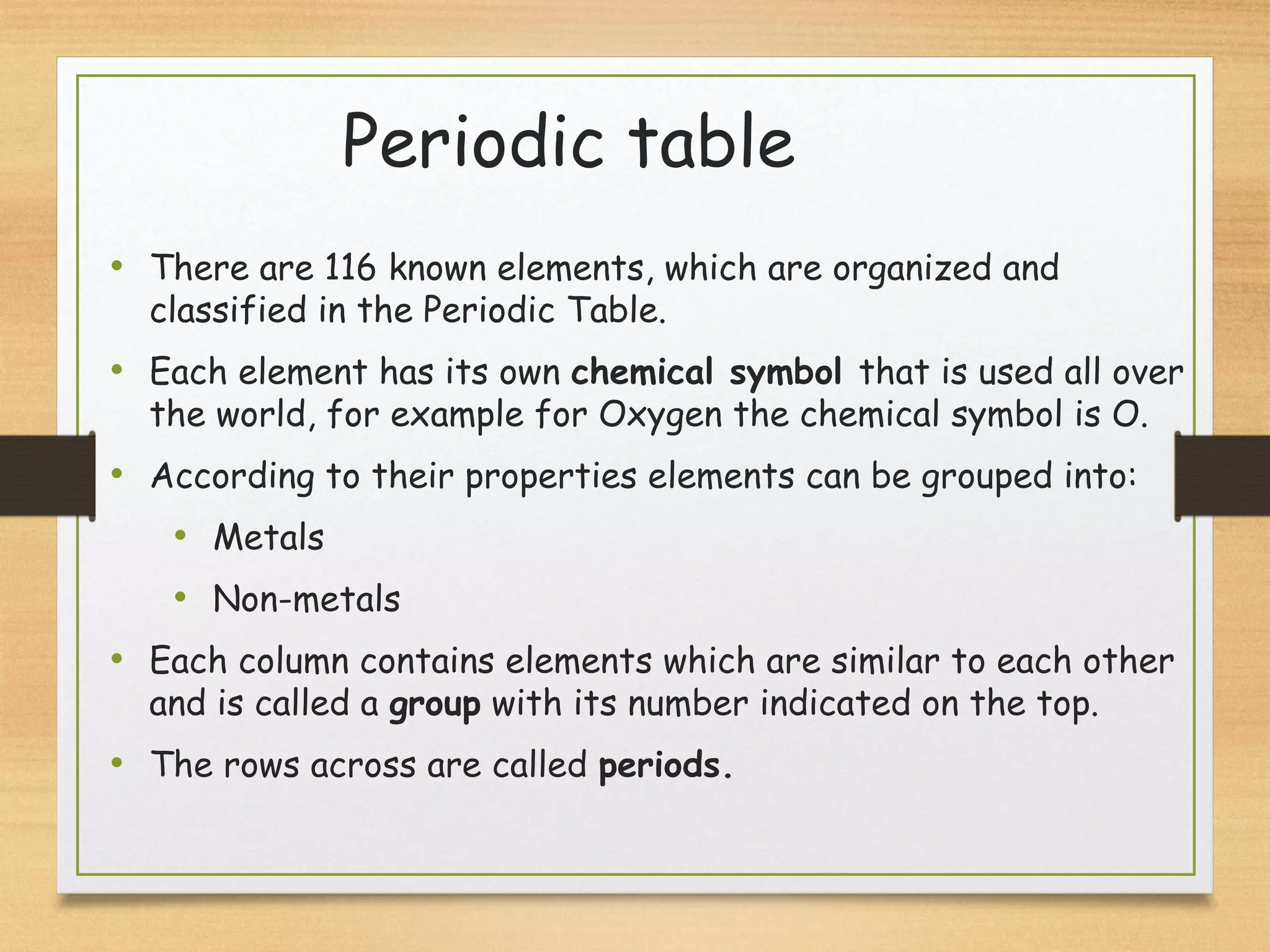 Atoms, elements and compounds | PPT