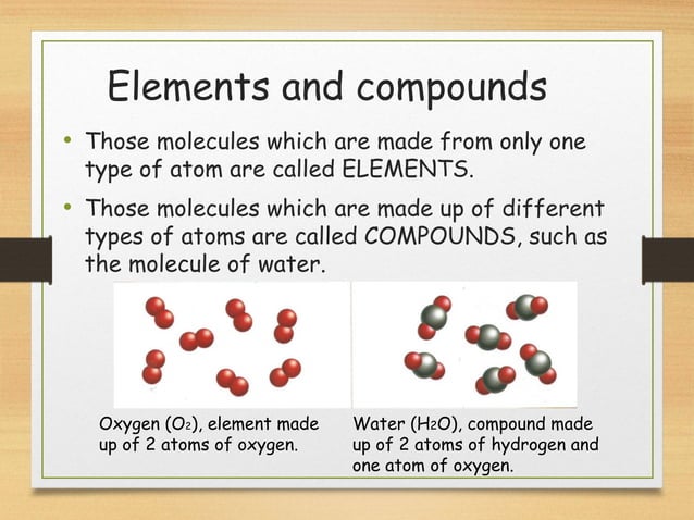Atoms, elements and compounds | PPT