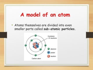 Atoms, elements and compounds | PPT