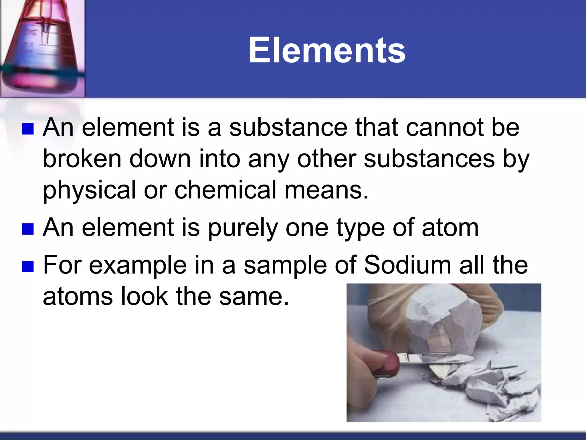 Atoms, elements, and compounds notes | PPTX