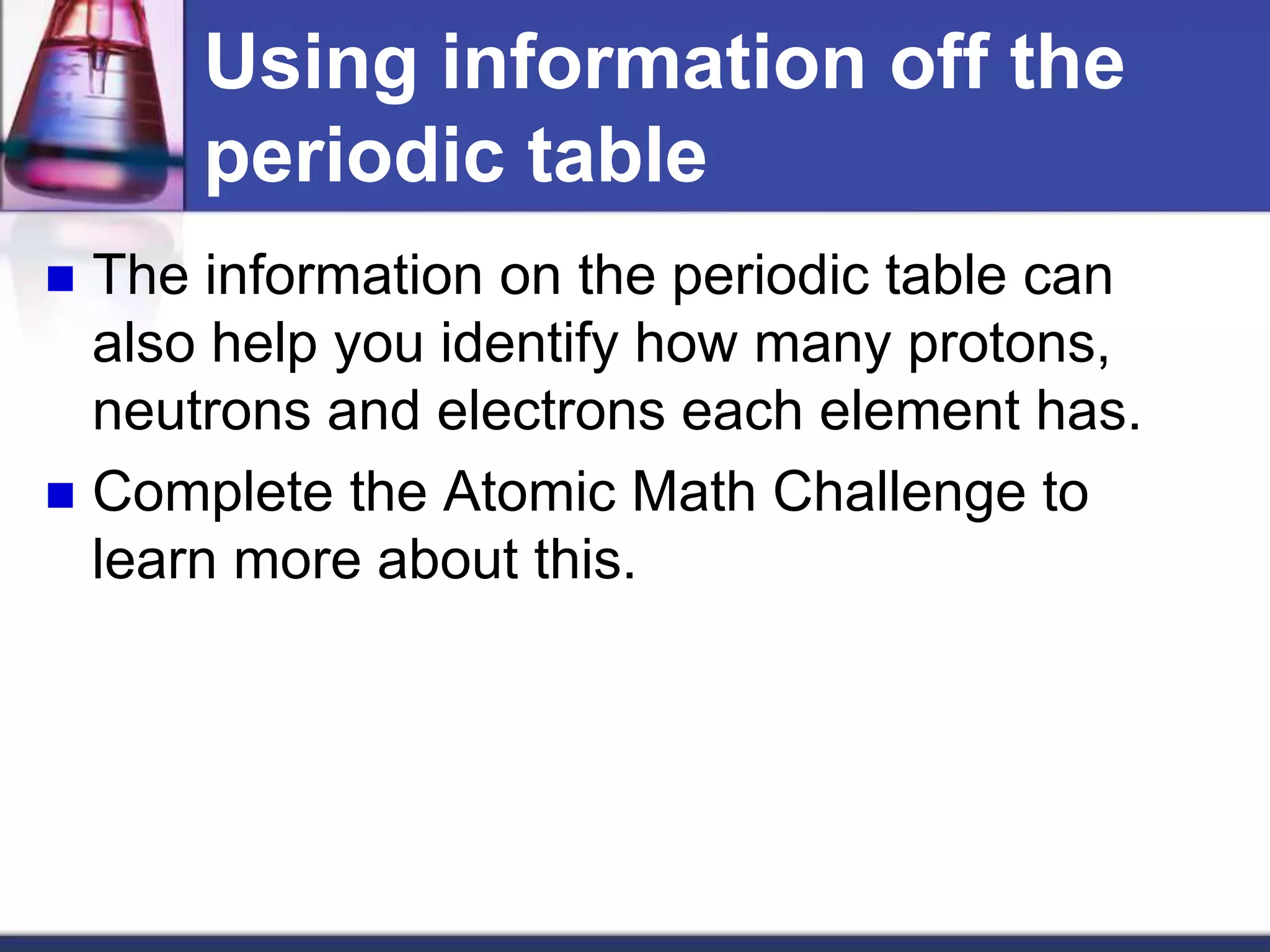 Atoms, elements, and compounds notes | PPTX