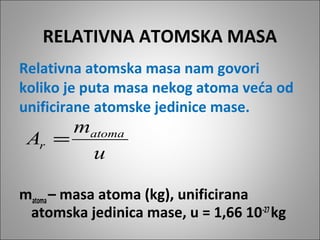 Atomska masa (5) | PPT
