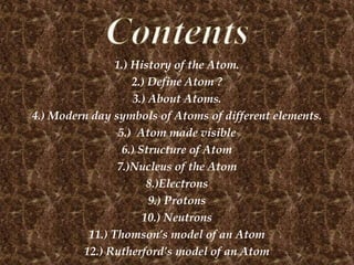 Atoms & molecule & its structure | PPT