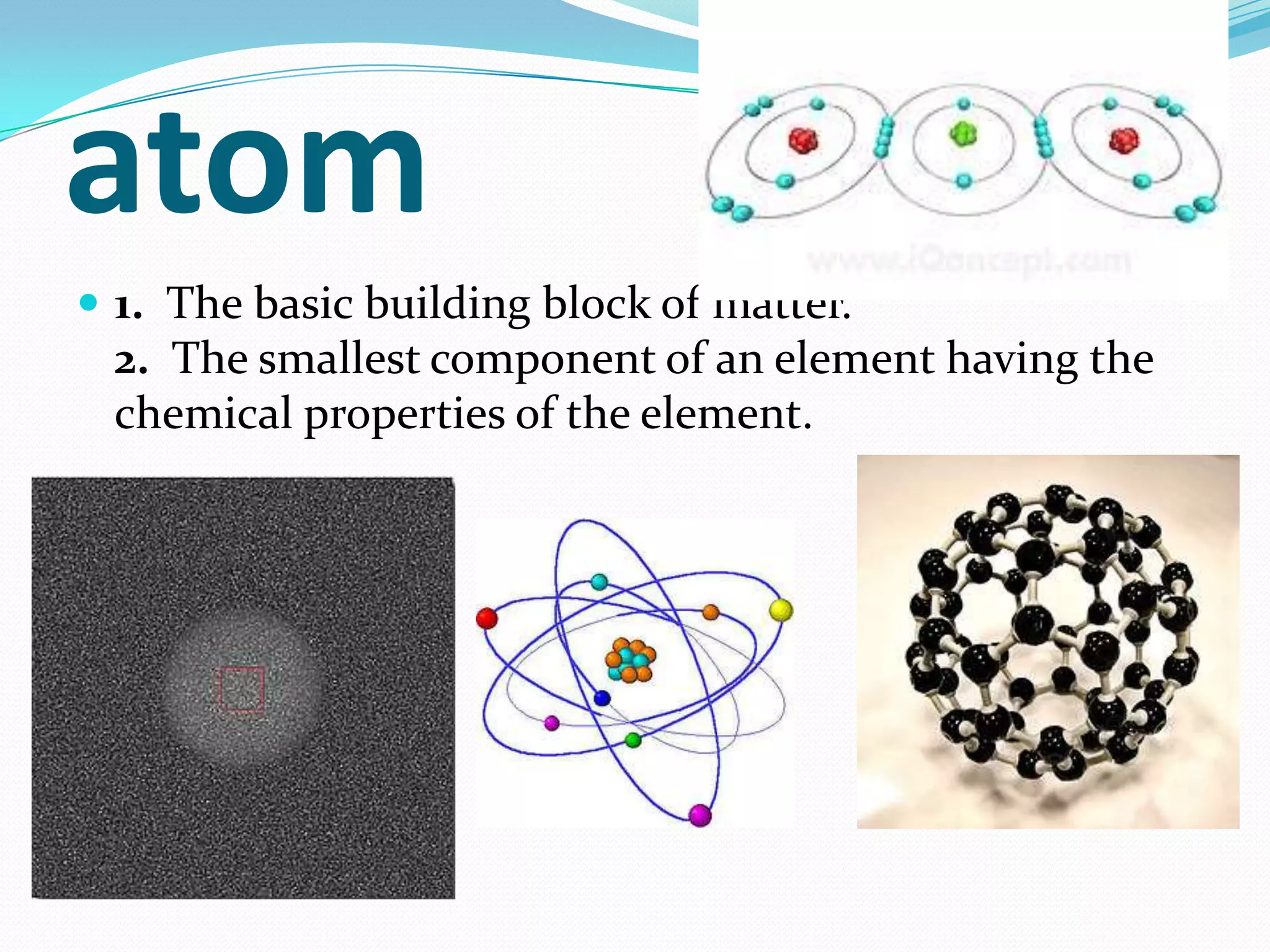 Atoms, molecules, and the elements | PPT