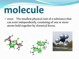 Atoms, molecules, and the elements | PPT
