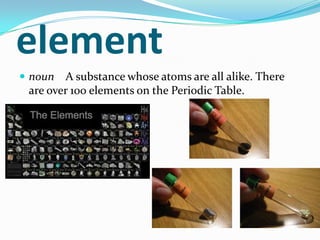 Atoms, molecules, and the elements | PPT