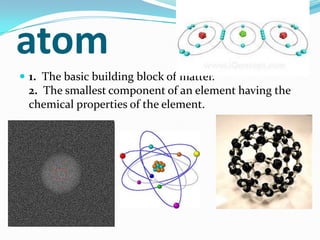 Atoms, molecules, and the elements | PPTX