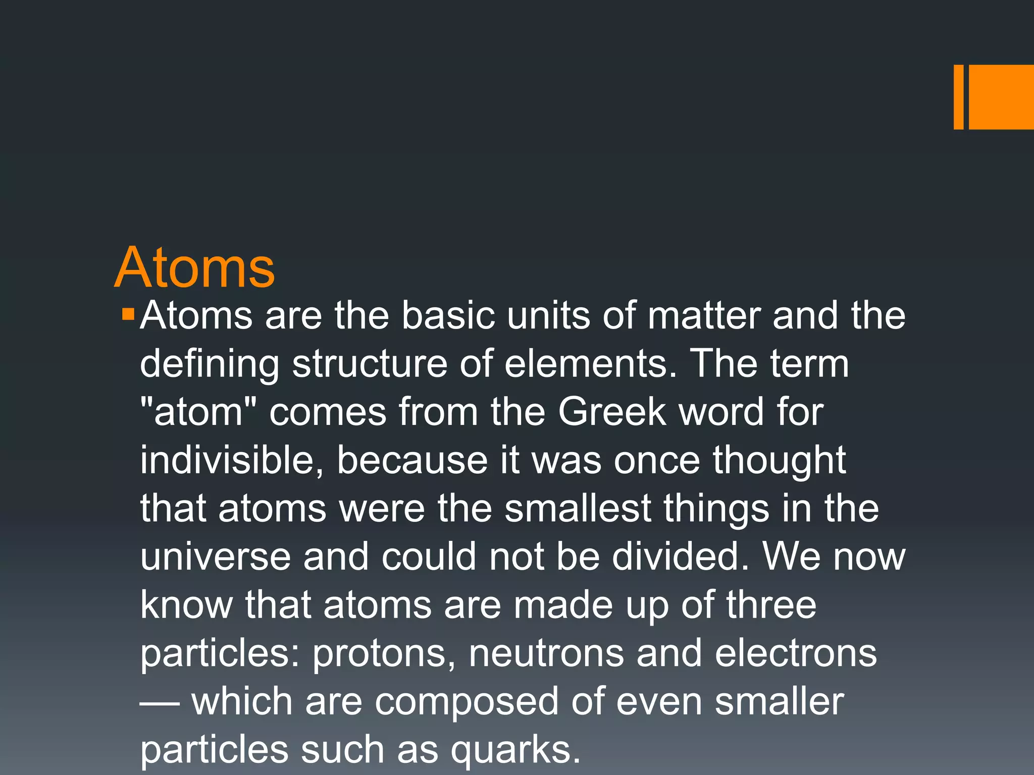 Atoms, molecules & ions | PPTX