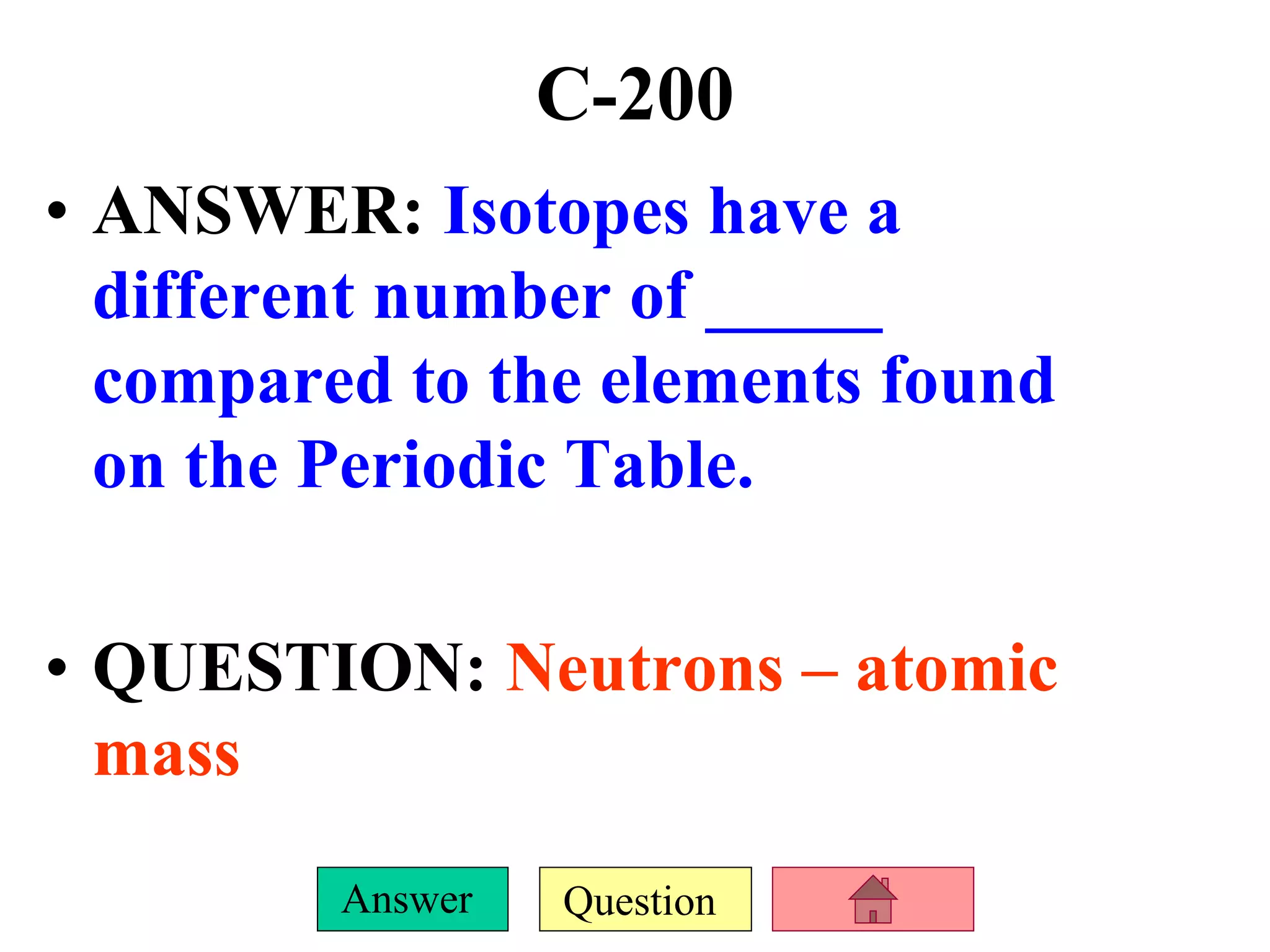 Atoms periodic table jeopardy | PPT