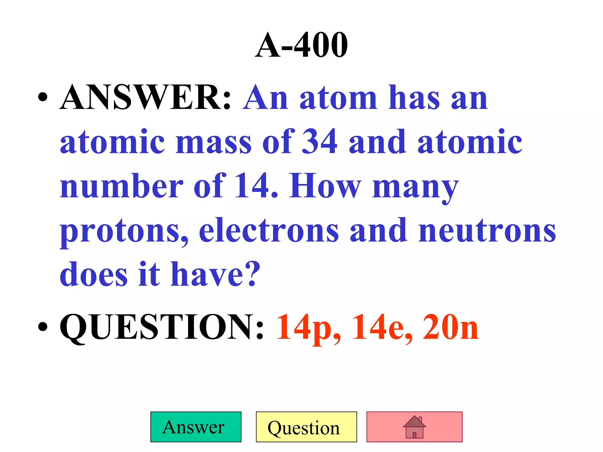Atoms periodic table jeopardy | PPT