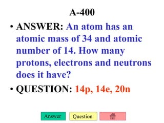 Atoms periodic table jeopardy | PPT