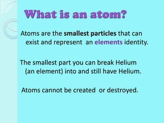 Atoms | PPTX | Chemistry | Science