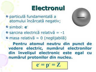 Atomul. Structura atomului | PPT