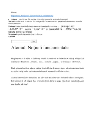 Atomul. Element chimic. Simbol chimic.docx