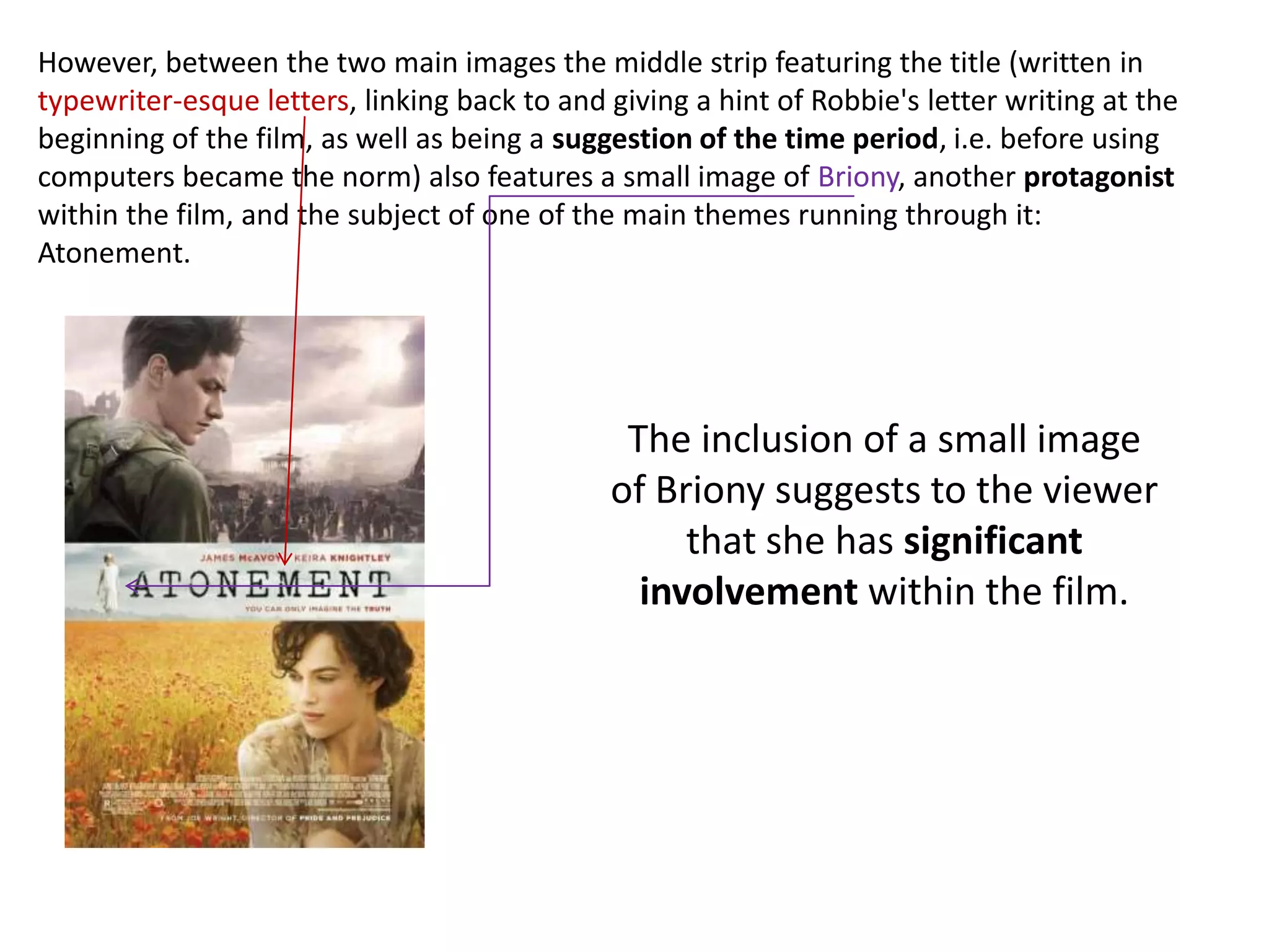 Atonement poster analysis | PPT