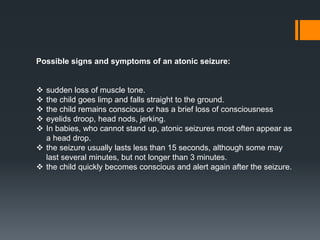 Atonic seizures in children | PPT