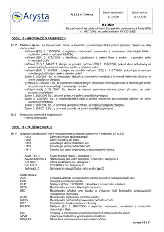 Atonik msds | PDF
