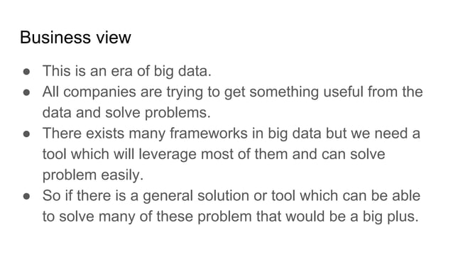 A Tool For Big Data Analysis using Apache Spark | PPT