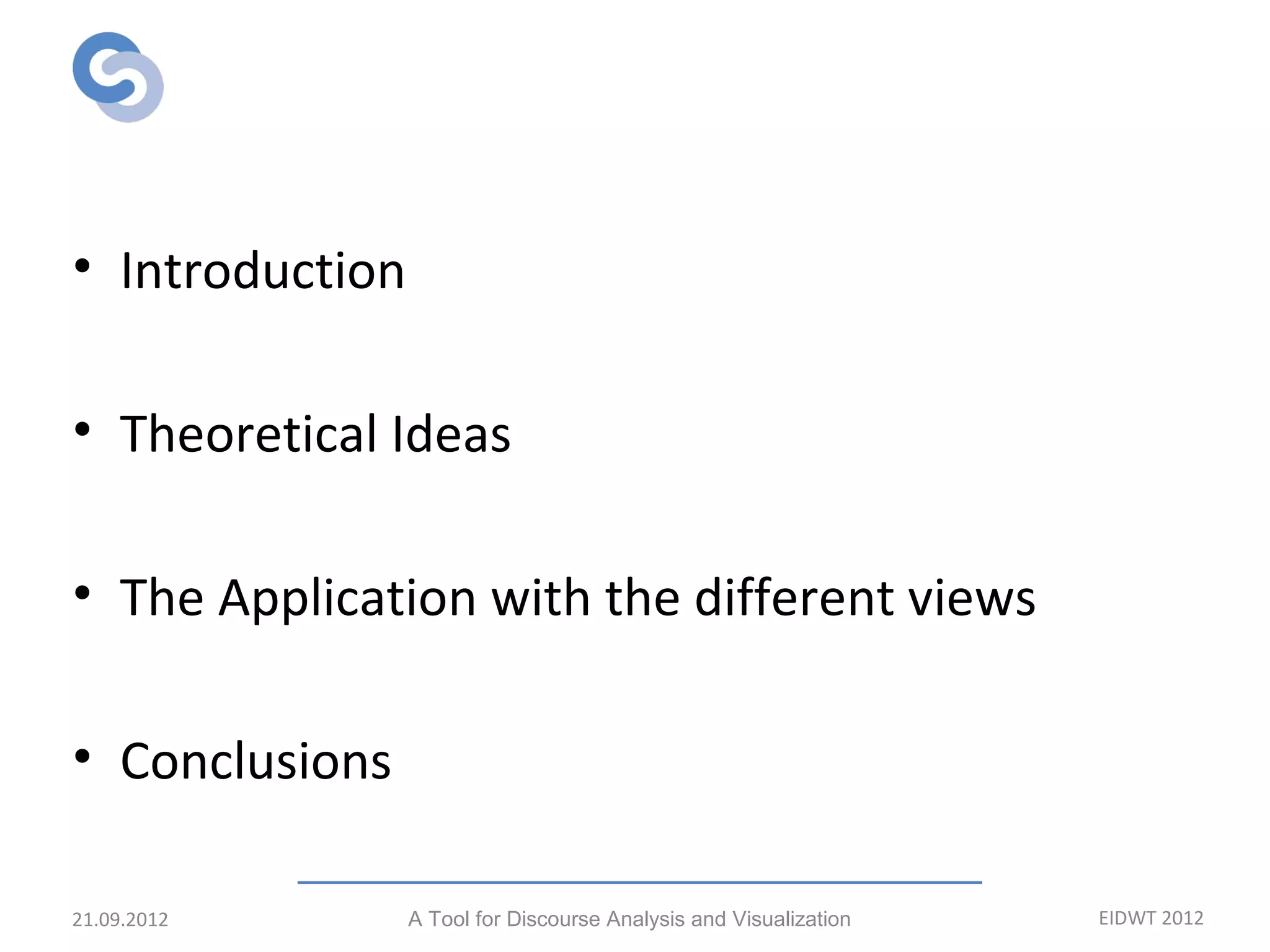 A Tool For Discourse Visualization And Analysis Ppt