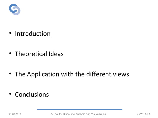 A Tool For Discourse Visualization And Analysis Ppt